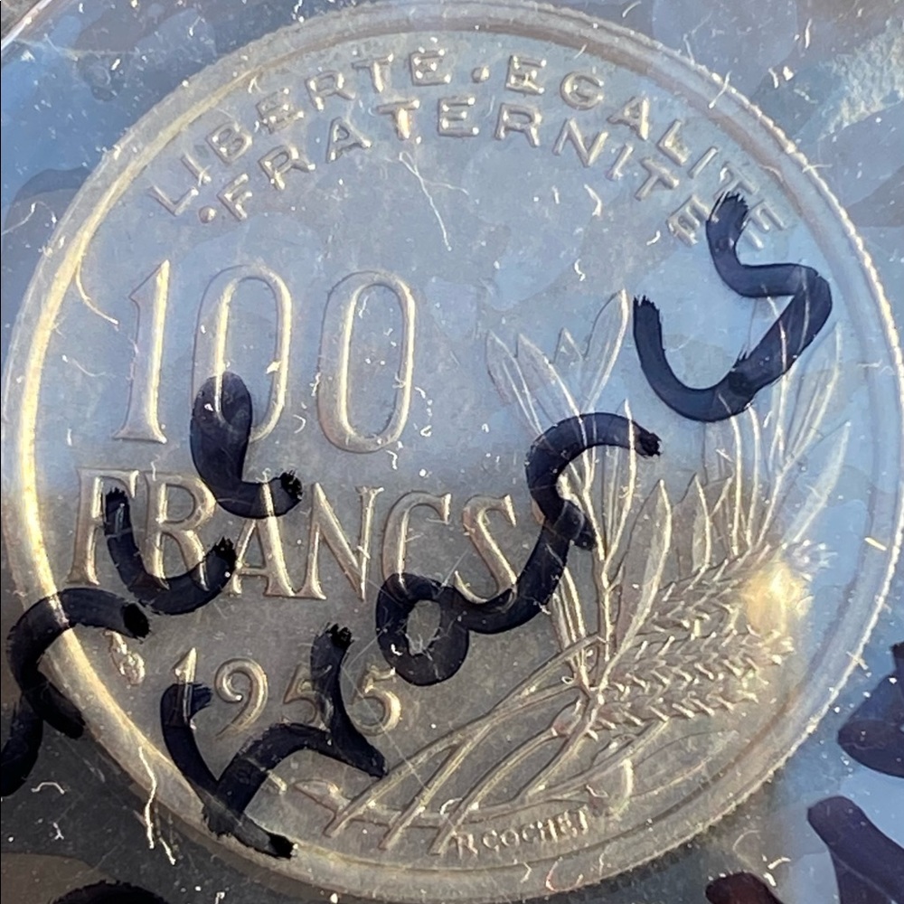 1955 France 100 Francs Foreign Coin - Gem